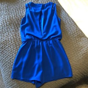 Plastic Island | Pants & Jumpsuits | Royal Blue Romper | Poshmark